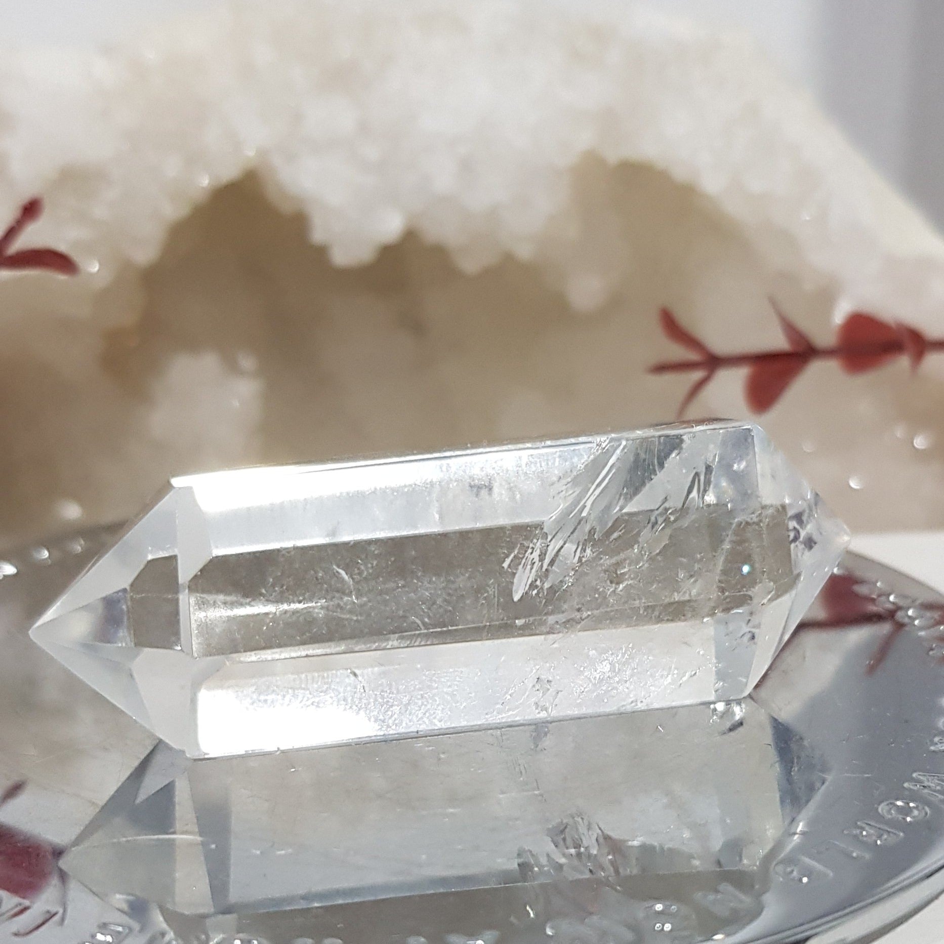 Clear Quartz crystal DT Double Terminated point stone 60mm 2 – Moonlight Crystals Australia